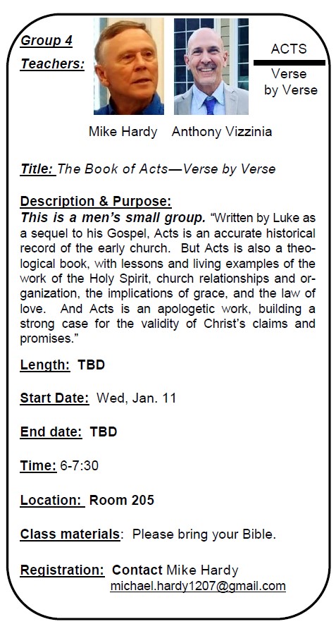 Small Groups - Fort Payne First Methodist Church