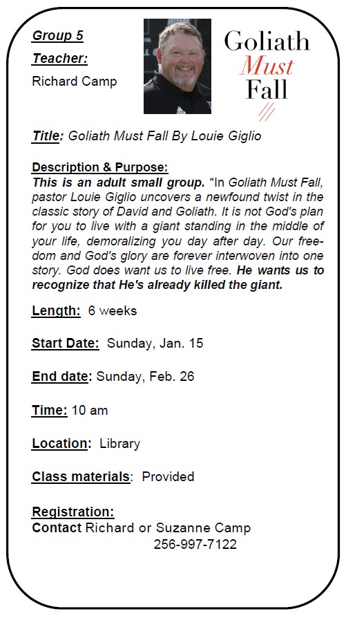 Small Groups - Fort Payne First Methodist Church